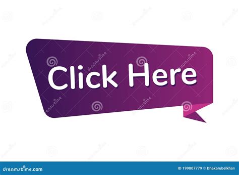 Click Here Image Vector Click Here Banner Design Stock Vector