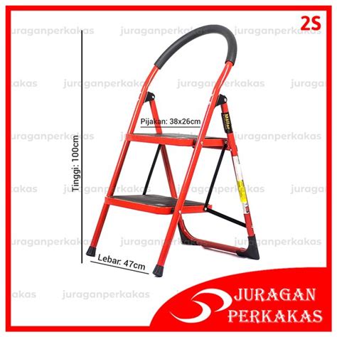 Jual Mollar Tangga Lipat Rumah 2 Step 1 Meter Besi Tingkat Steel Ladder
