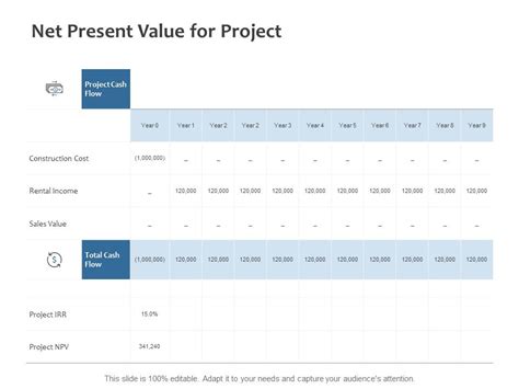 Net Present Value For Project Ppt PowerPoint Presentation Layouts Template