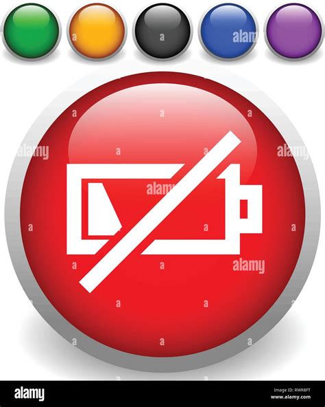 Icon With Low Battery Symbol Battery Level Indicator Stock Vector Image Art Alamy