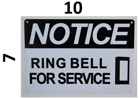 Hpd Signs Notice Ring Bell For Service Sign Aluminum Hpd Signs Hpd