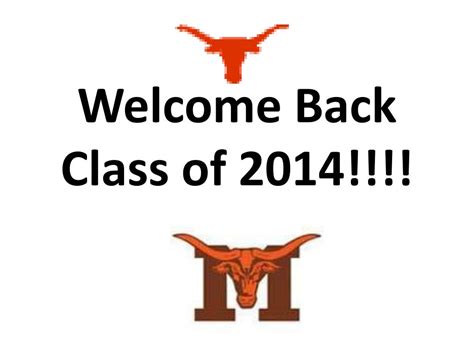 Ppt Welcome Back Class Of 2014 Powerpoint Presentation Free