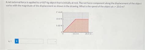 solved a net external force is applied to a 4 87−kg object
