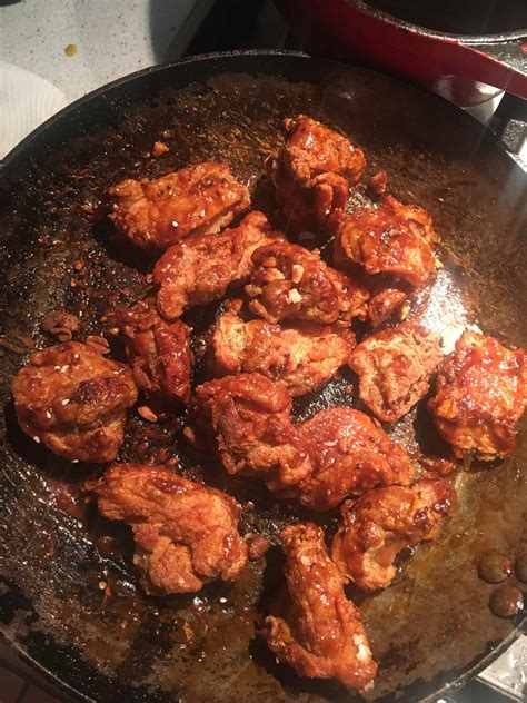 Crispy Crunchy Korean Fried Chicken Dakgangjeong Recipe By Maangchi
