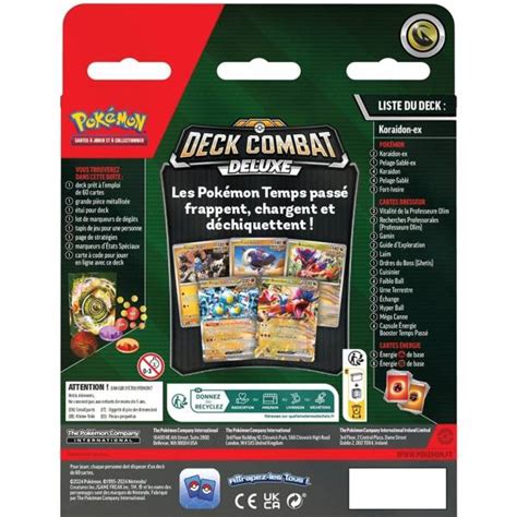 Pokémon Deluxe Battle Deck Koraidon Ex Miraidon Ex Modèle
