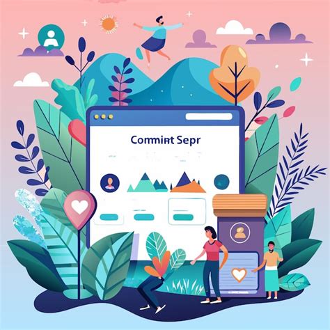 Illustration Of People Interacting With A Website On A Mobile Device And Computer Premium Ai