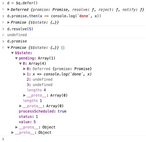 Javascript Q Deferred Not Firing Continuations In Jasmine Stack