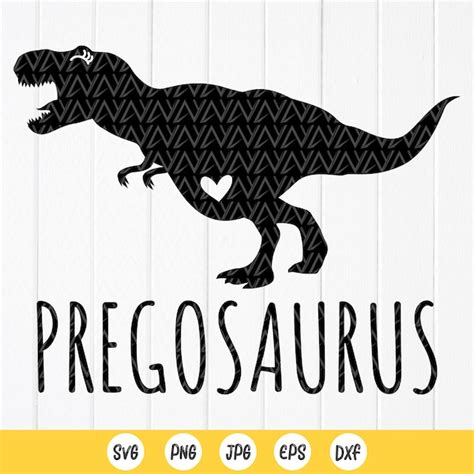 Pregnant Dinosaur Svg Etsy