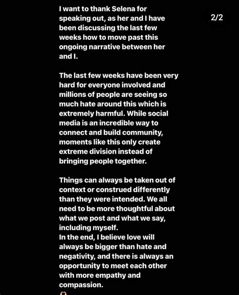 Hailey Bieber Reacts To Selena Gomezs Kind Gesture
