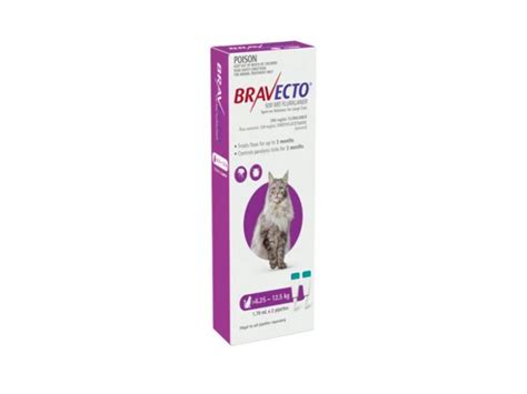 Bravecto Spot On Cat 6 25 12 5kg Purple