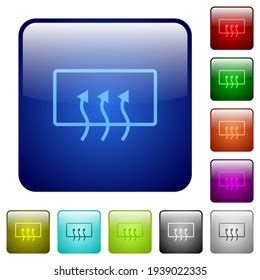 Rear Window Defrost Icons Rounded Square Stock Vector Royalty Free Shutterstock