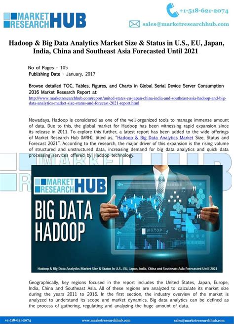 Ppt Hadoop And Big Data Analytics Market Size And Status Report