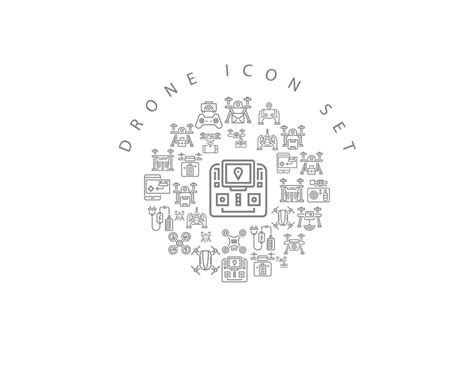 Drone Icon Set Design On White Background 10733828 Vector Art At Vecteezy
