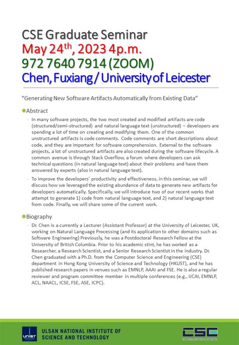 Generating New Software Artifacts Automatically From Existing Data Unist