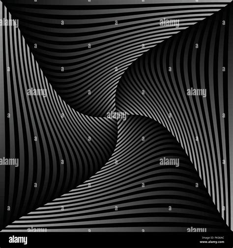 Squares With Rotating Distortion Abstract Monochrome Vector Graphic Stock Vector Image And Art Alamy