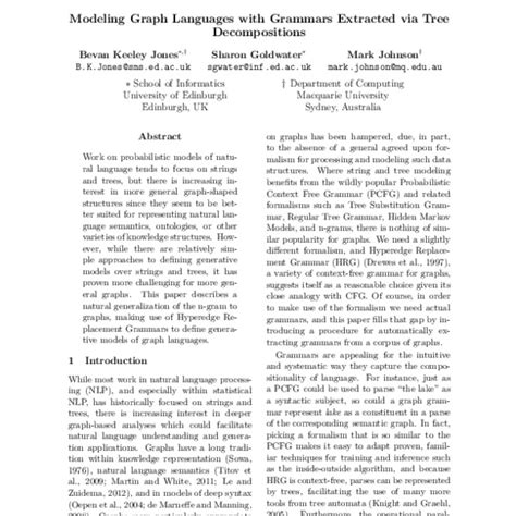 modeling graph languages with grammars extracted via tree