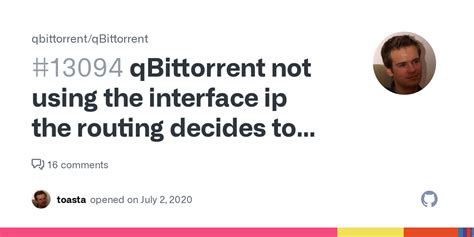 Qbittorrent Not Using The Interface Ip The Routing Decides To Use