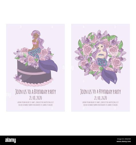 Mermaid Greeting Card Princess Girl Underwater Tropical Sea Ocean