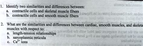 SOLVED Identify Two Similarities And Differences Between A