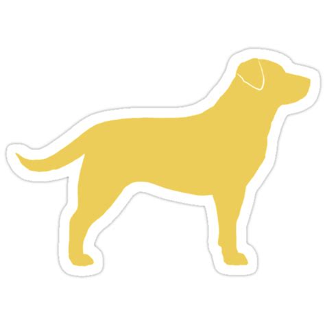 Yellow Labrador Retriever Silhouette Stickers By Jenn Inashvili