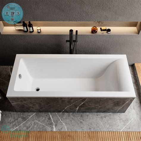 Ванна из искусственного камня Marmo Bagno Ницца 180х80 с подголовником ...