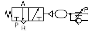 Draw Symbol Of Pneumatic Time Delay Valve And Explain Its Application With Suitable Circuit