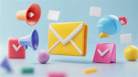 Colorful Email Icons And Notifications Create A Lively Digital