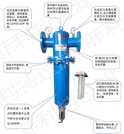 滤芯式汽水分离器 新乡市菲利特过滤设备有限公司