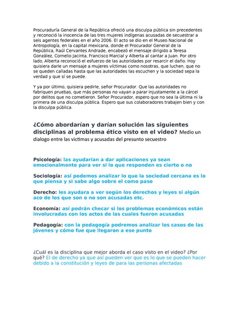 Tarea 2 conceptos y dilemas eticos Procuraduría General de la