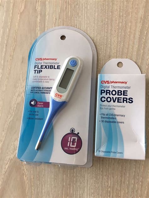 Cvs Digital Thermometer Flexible Tipand30 Disposable Probe Covers Oral