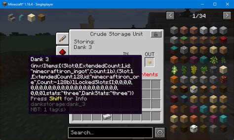 Tech Reborn Storage Units Not Keeping Meta Datastored Item Contents