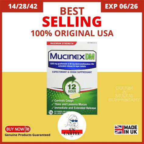 Promo Mucinex Dm Maximum Strength Expectorant And Cough Suppressant 14