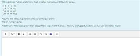 Solved Write A Single Python Statement That Creates The