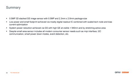 Image Sensors World AMS Low Power Global Shutter Sensor