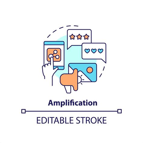 Amplification Concept Icon Users Activity Share Content Social Media Interaction Abstract