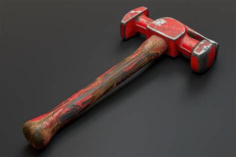 Premium Photo Hammer Red Color Hammer With Fiberglass Handle Isolated