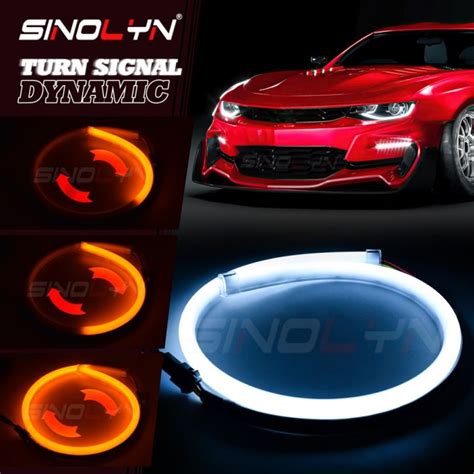 DRL LED Strip Sequential ไหลไฟเลยวแบบไดนามกแถบยดหยนสำหรบรถยนตไฟ