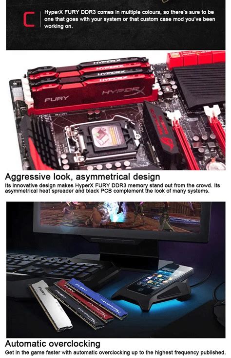 Купить Кингстон настольных памяти 8 гб 16 гб памяти HyperX Fury на ддр3 ...
