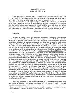 Fillable Online Appeal No 041236 Fax Email Print PdfFiller
