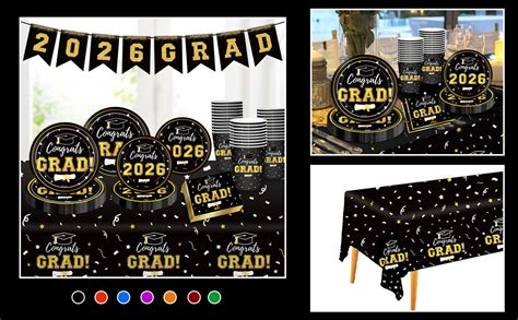 Graduation Decorations 2026 Disposable Black Graduation