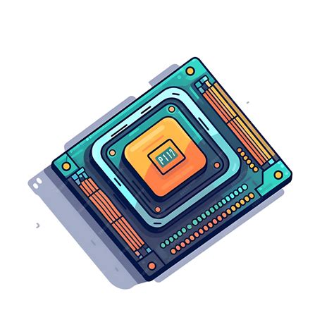 Premium Ai Image Computer Processor Chip Microcircuit Microchip Microprocessor Illustration