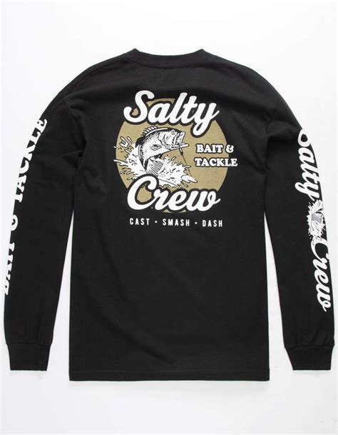 Salty Crew Bait And Tackle Black Mens T Shirt Bait And Tackle Mens