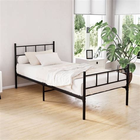 Artiss Metal Bed Frame Single Size Bed Base Beds Platform Black