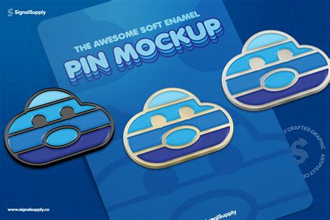 Soft Enamel Pin Mockup Product Mockups ~ Creative Market