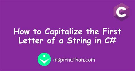 How To Capitalize The First Letter Of A String In C
