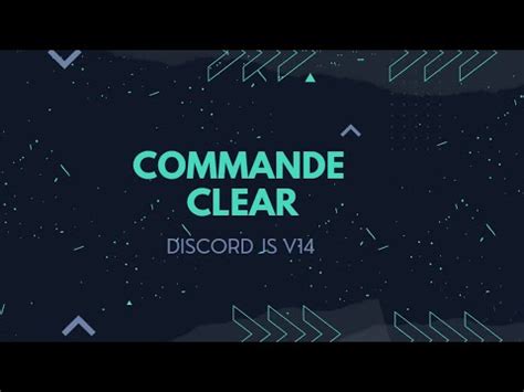 Commande Clear Discord Js V YouTube