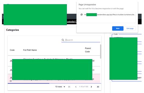 Data Table Performance Issue Ui Builder Backendless Support