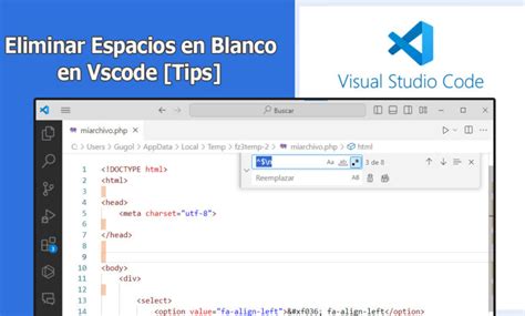 Eliminar Espacios En Blanco En Vscode Tips BaulPHP