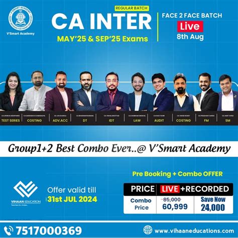 New Ca Inter Combo All Subjects Regular Batch Ca Vinod Reddy Ca