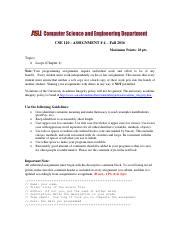 Assignment Cse Assignment Fall Maximum Points